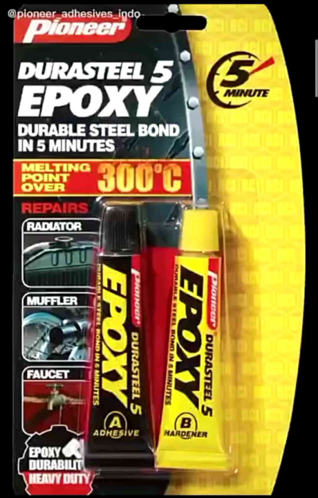Lem durasteel epoxy pioneer 35 gram lem porting lem besi knalpot ...