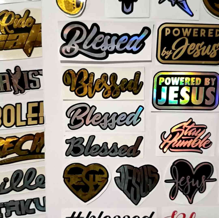 Blessed Sticker Decal in Silver, Gold & Hologram | Lazada PH