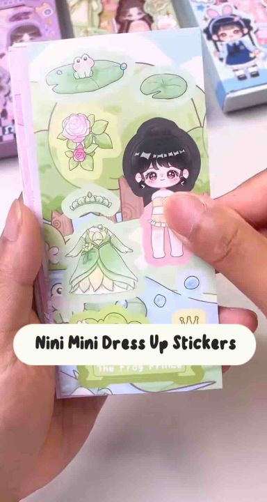 Nini Dress Up Stickers Book Stickers Cute Decorative Stickers 50 sheets ...