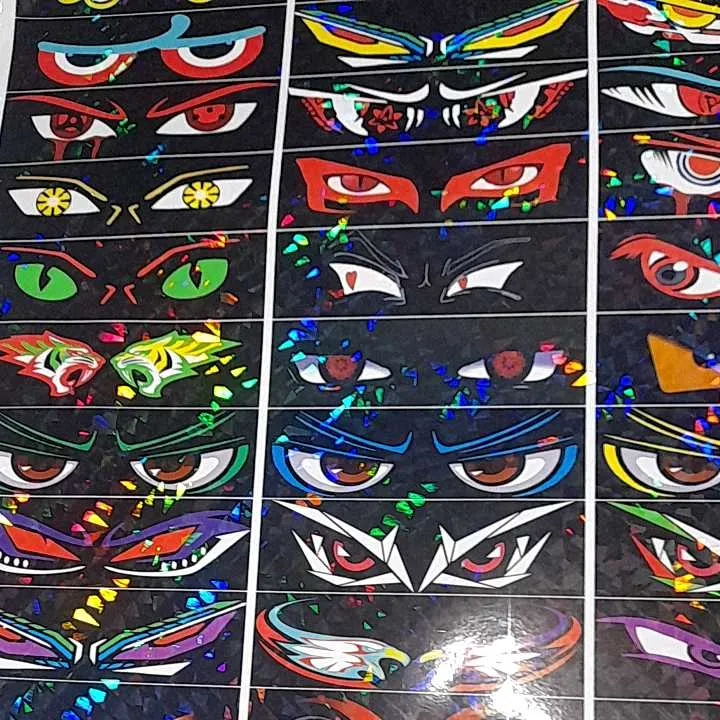 2 LEMBAR ISI 90 PC STIKER STROBO MATA/STIKER STROBO MATA HOLOGRAM ...