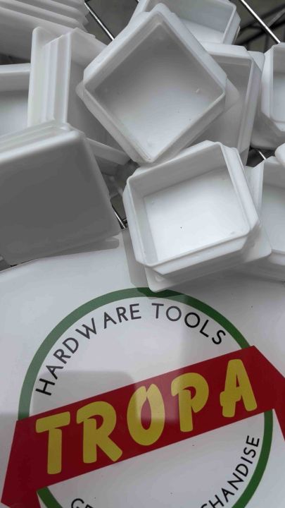 Square Rectangular White Tubular End Caps for Furniture Chair Table ...