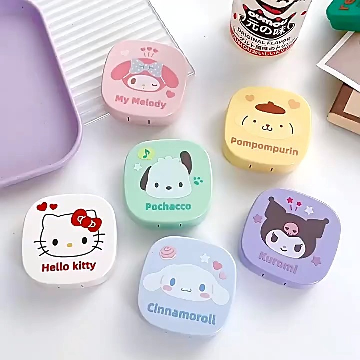 Ready Stock🇲🇾Cute lens case🔥Travel Ins Style Transparent Colorful ...