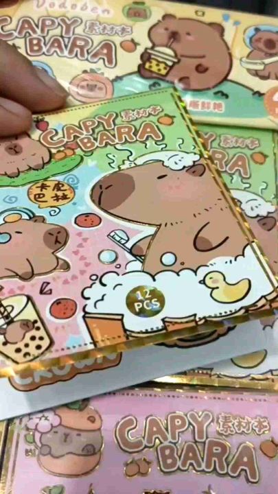 capybara sticker book สมุดสติกเกอร์ คาปิบาร่า | Lazada.co.th