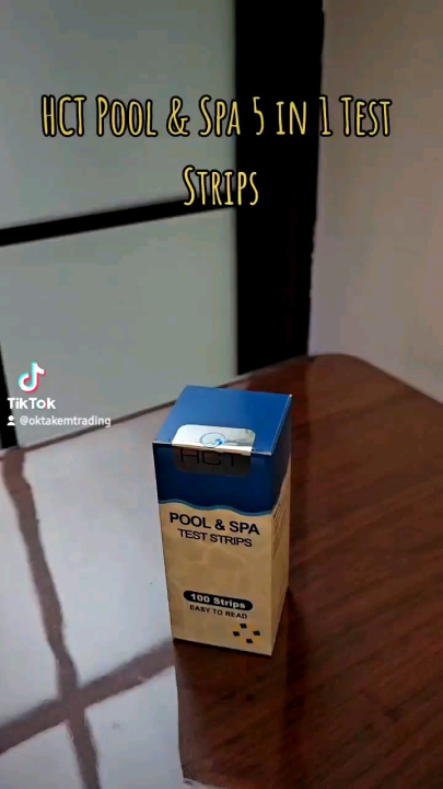 1 BOTTLE HCT Pool and Spa 5 in1 Test Strips for Chlorine Total Hardness ...