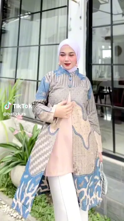 Couple Baju Batik Keluarga Anak Tunik Batik Modern Atasan Batik Kemeja ...