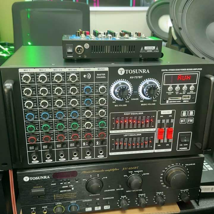 🥇【TOSUNRA】AV-737BT AMPLIFIER 450W*2 HOME AUDIO Karaoke Professional ...