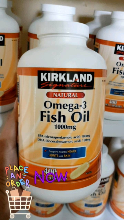 Kirkland Signature Omega 3 Fish Oil 1000 mg, 400 Softgel EXPIRATION ...
