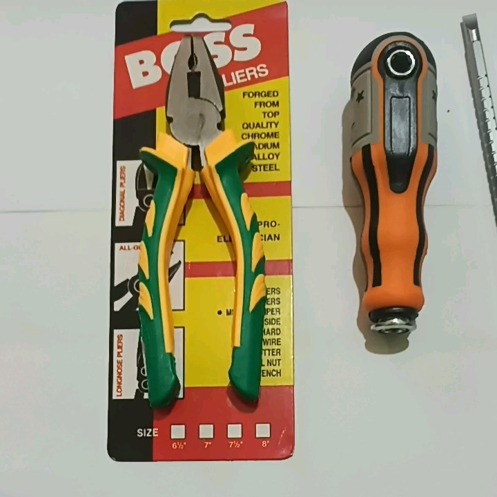 Promo 1Set Tang Kombinasi Obeng Bolak Balik Flexsibel | Lazada Indonesia