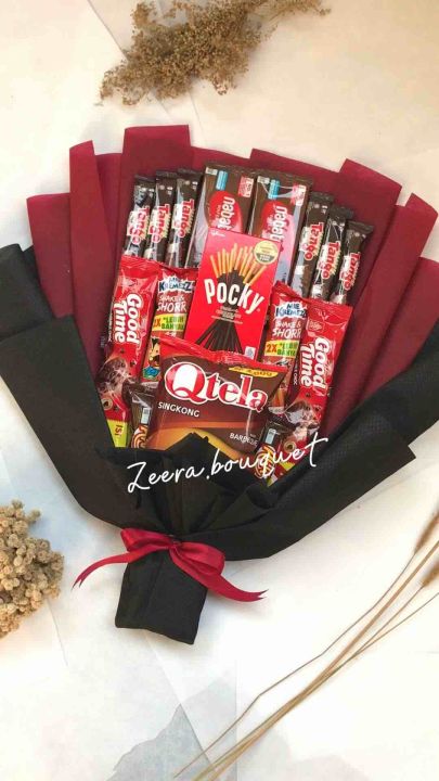 (B17) Buket snack/snack bouquet/bucket snack [INCLUDE: card + packing ...
