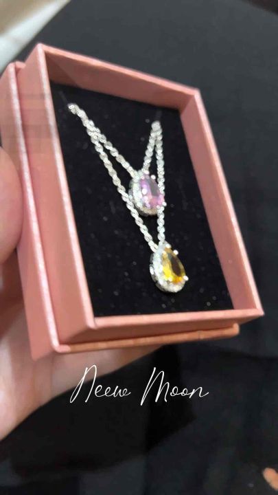 New Moon | [ส่งไว พร้อมกล่อง] Drop of crystal สร้อยคอมินิมอล สไตล์ ...