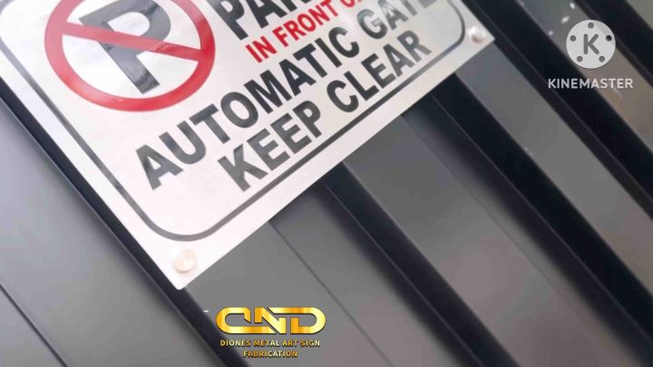 Stainless steel 304 Engraved Wall Signage Warning Sign No parking sign ...