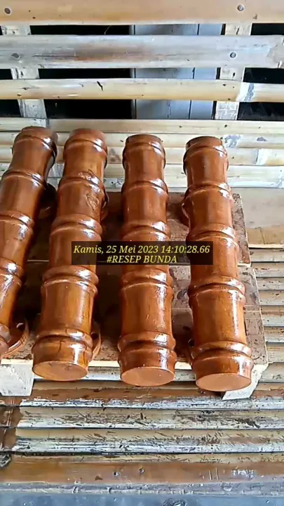 heandle pintu motif bambu bahan kayu jati. pegangan pintu, gagang pintu ...