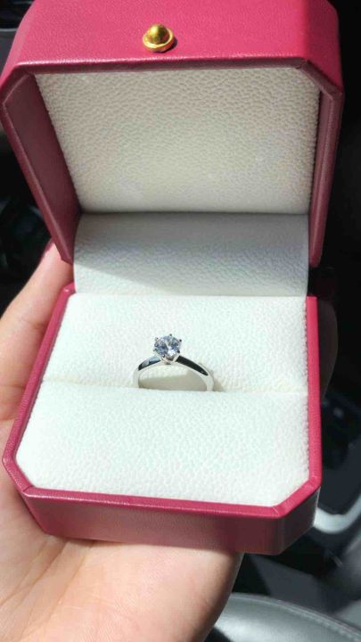 แหวนเพชรกลาง 80 ตัง 6 เตย #G798 เงินแท้ 92.5% แหวนเพชรCZ แหวนเพชร แหวนผู้หญิง แหวนมินิมอล แหวน ...