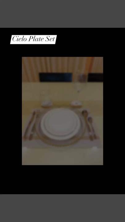 Dining Vaisselle - Cielo Lux Plate Gold Rim - จานขาวขอบทองหรูหรา ...