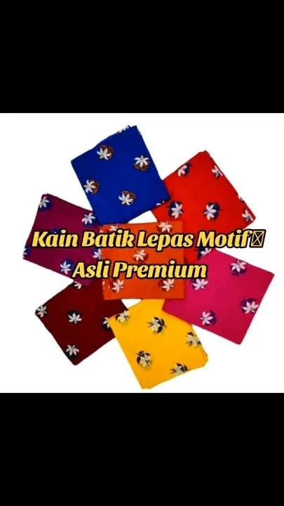 Kain Batik Lepas Premium | Batik Lepas Terbaru Warna Terang | Semutar ...