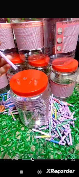 IPON challenge alkansya w/shades(transparent)jar | Lazada PH