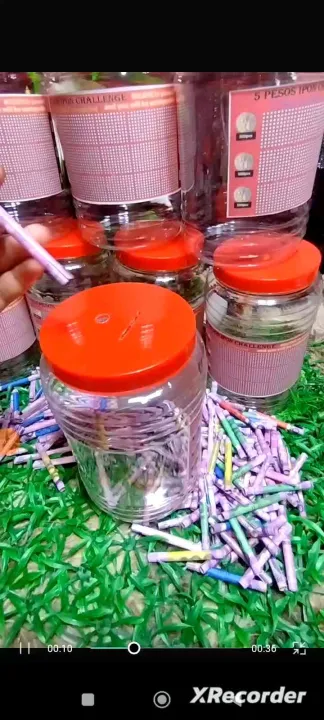 IPON challenge alkansya w/shades(transparent)jar | Lazada PH