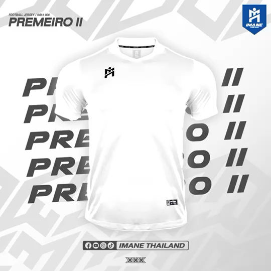 IMANE เสื้อกีฬาคอวี เสื้อกีฬาไอมาเน่ รุ่น PRIMEIRO ll (เนื้อผ้าทออย่าง ...