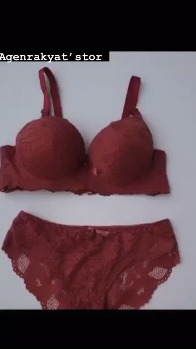 PROMO/ Bra Set BH + CD Takke Wear High Quality Kawat impor BRA FULL BRUKAT TEBARU BRA CUP B ...