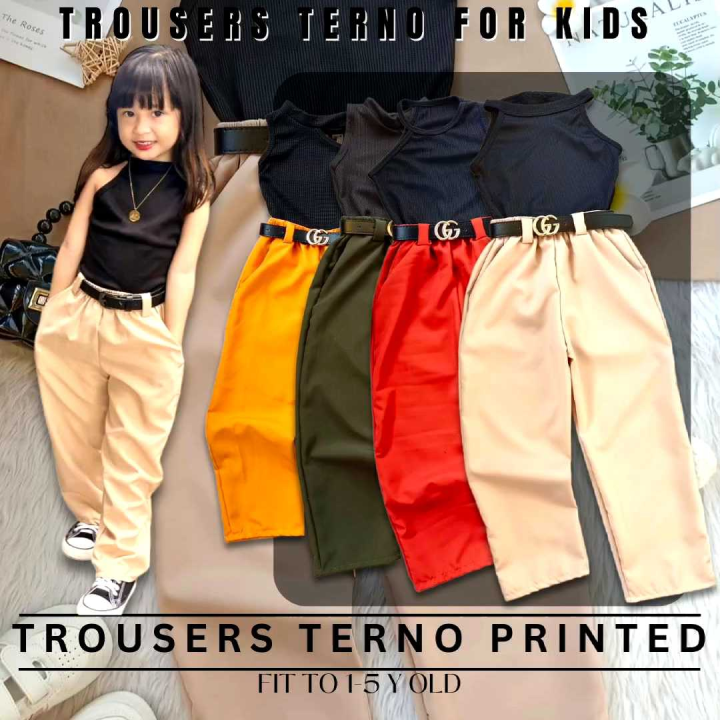 TROUSER PLAIN BLACK TOP TERNO 3-5 YO OOTD FOR KIDS | Lazada PH