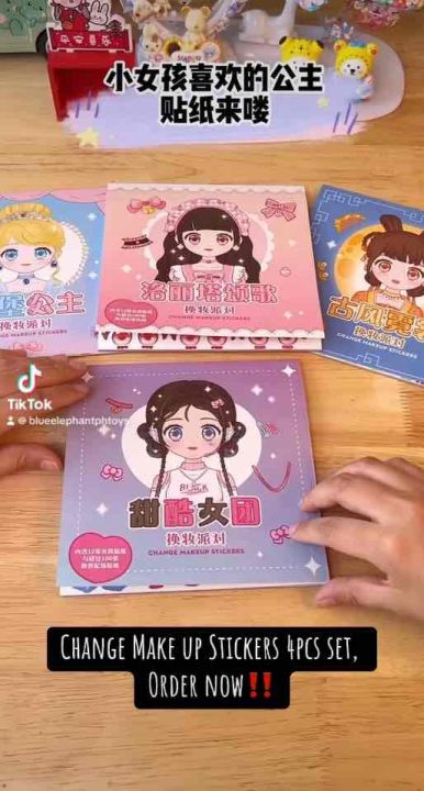 Fashion Girl Stickers and Change Make up Stickers For Girls Toys ...