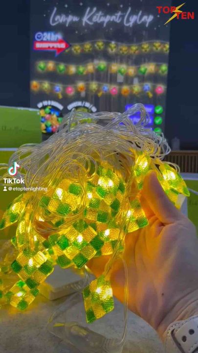 2024 NEW Lampu Ketupat Lampu Hiasan Gantung Hari Raya Bentuk Ketupat ...