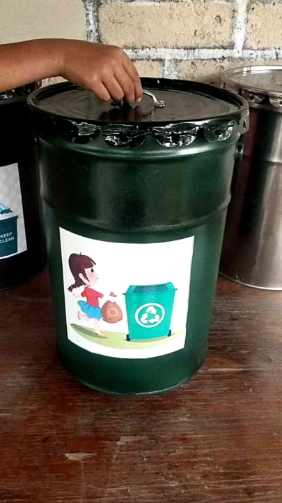 Tempat Sampah Tong Sampah Kaleng 25kg | Lazada Indonesia