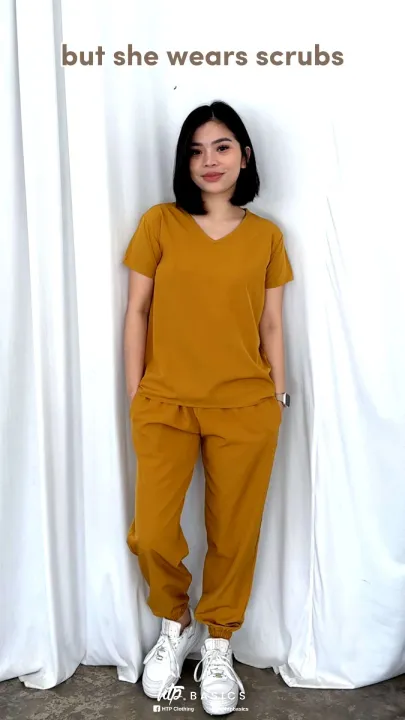 HTP Basics Women's Unifit Scrub Suit (Work Basics Top and Sweatpants ...