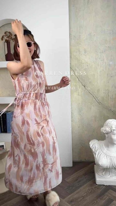 AMAMM Carren Dress ชุดเดรสผู้หญิง ชุดเดรสแฟชั่น เดรสกระโปรงยาว ชุดเดรส ...