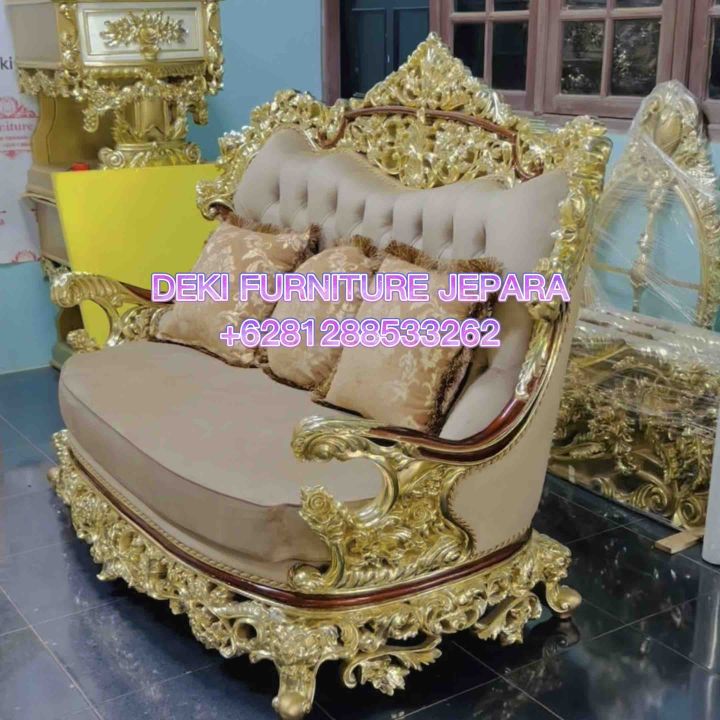 Sofa Sultan Ruang Tamu Mewah Klasik Terbaru 2024 Asli Ukiran Jepara ...