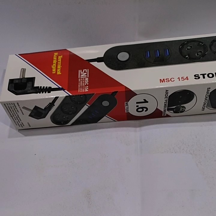 Stop Kontak + USB Colokan Set Kabel 4 Lubang AC 3 USB Mitsui MSC 154 ...