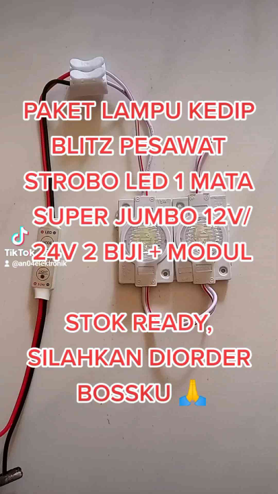 MODUL BLITZ KEDIP PESAWAT MURAH + 2 BIJI LED 1 MATA SUPER JUMBO 12V 24V ...