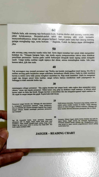Kartu Jaeger, Reading Card, Jaeger Card Jarak Baca Dekat SUDAH ...