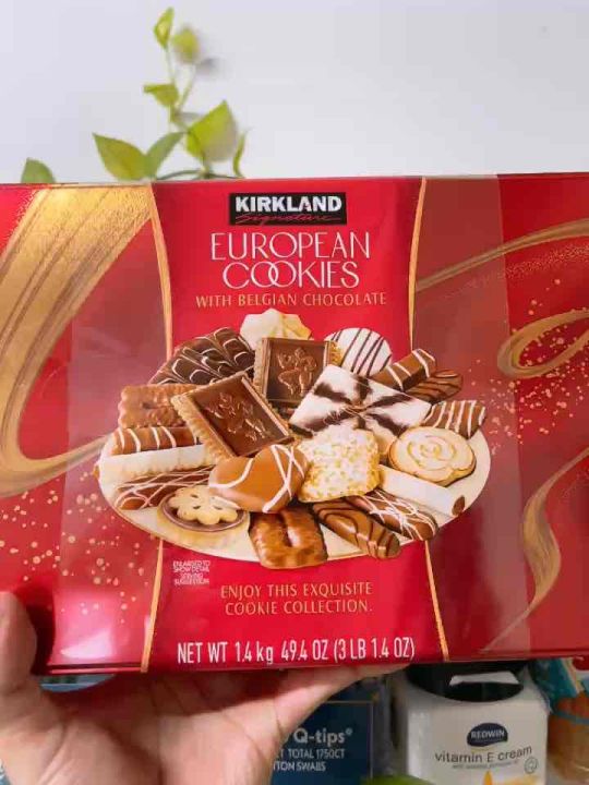 Bánh Quy Bơ Cookies Với Socola Kirkland Signature European Cookies With Belgian Chocolate 1,4kg ...