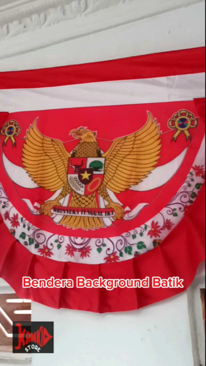 Bendera BACKGROUND MERAH PUTIH (BUNGA) - PERLENGkapan Hari Kemerdekaan ...