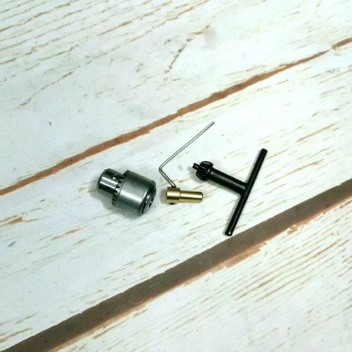 SV Đầu kẹp mũi khoan 0.3mm-4mm gắn motor trục 3mm, 5mm (chế khoan mini ...