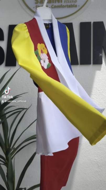 BAJU DRESS MERDEKA BUDAK PEREMPUAN BENDERA MALAYSIA JALUR GEMILANG ...