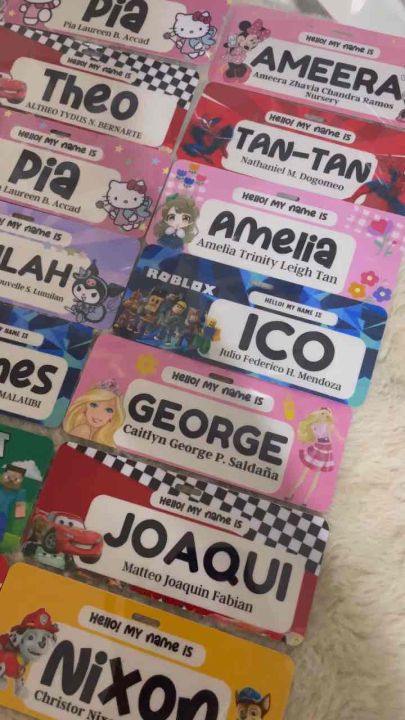 PVC Name tag, Bag Tag & Name Sticker - Personalized Name Tag | Lazada PH