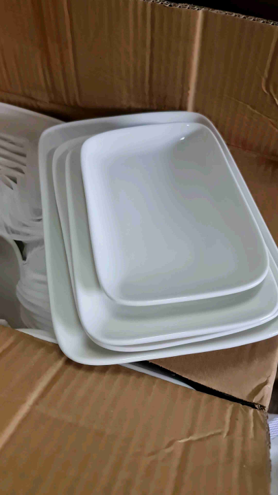 Rectangle Plate Ceramic Porcelain Swallow Dish Food Sauce Pinggan Kuih ...