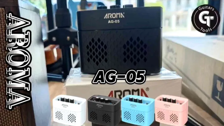 ตู้แอมป์กีตาร์ ขนาดพกพา |ราคาถูก คุณภาพดี |Aroma AG-05 |Bluetooth+Headphones🎉มีเก็บปลายทาง ...
