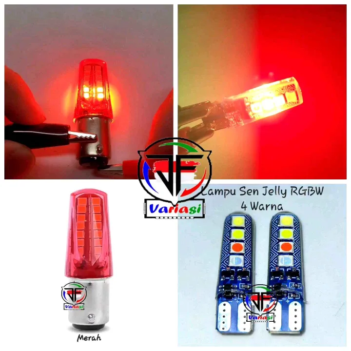 Paket Lampu Stop Rem Pyramid Bolvan Warna MERAH LED & Lampu Sein Sen ...
