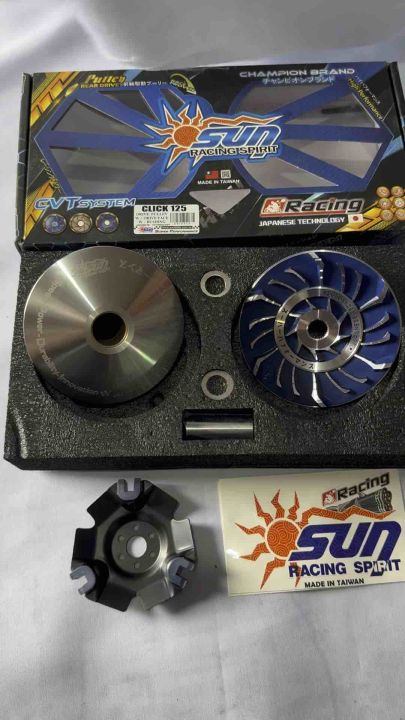 SUN RACING SPIRIT PULLEY SET CLICK125i V1/V2/V3 WITH BUSHING / SLIDE ...