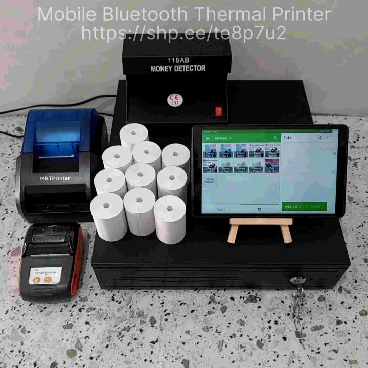 Combo Set F 2pcs Thermal Printer with Free Basic POS System, Money ...
