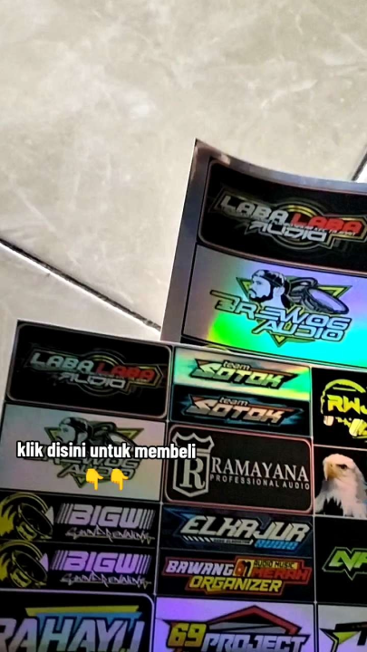 STIKER HOLOGRAM LABA2 AUDIO DAN SOUND LAINYA | STIKER ANTI AIR | STIKER ...