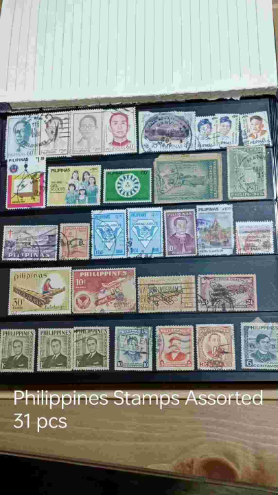 Pre-owned Philippines assorted stamps collection mix era 31pcs as video ...