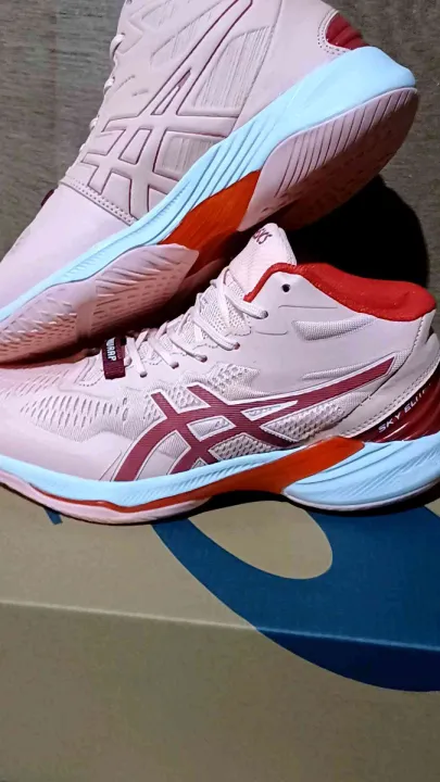 Sepatu olahraga wanita sky elit mid pink red / Sepatu volly wanita ...