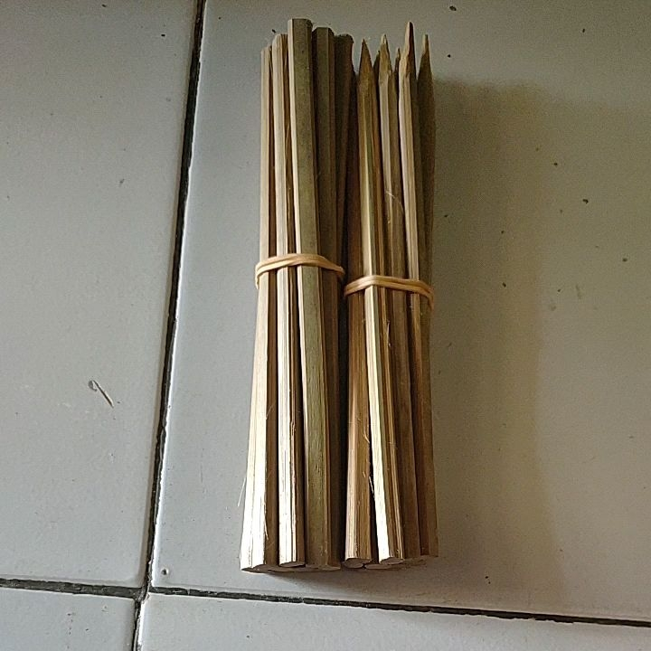 Tusuk stick bambu 20 cm tebal diameter 7-8 mm isi 10 pcs | Lazada Indonesia