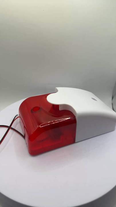 Shanhai ไฟไซเรน ไฟกระพริบเตือน กันขโมย รุ่น YJ -103 JD-103 สีแดง มีเสียง 12V 220V 120dB ทนทาน ...