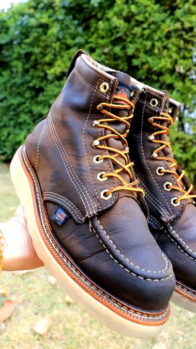 ส่งฟรี 6.5us 24.5cm Unisex รองเท้า Thorogood Wedge Sole Boots (U.S.A ...