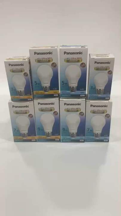 Panasonic LED.Ultra.NEO.Bulbหลอดกลมบับขนาด3W,5w,7w,9w,12w,15wแสงเดย์ ...